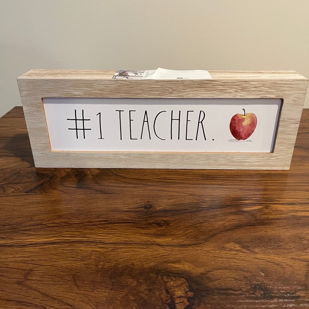 Rae Dunn #1 Teacher Sign - Gem